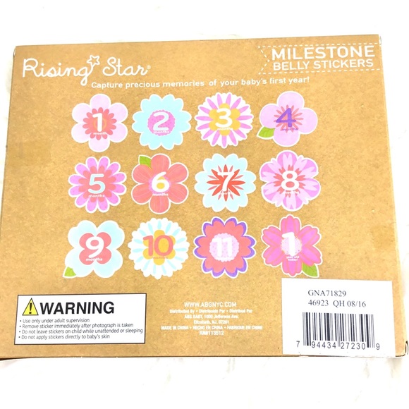 Rising Star | Accessories | Rising Star Milestone Stickers New In Box ...